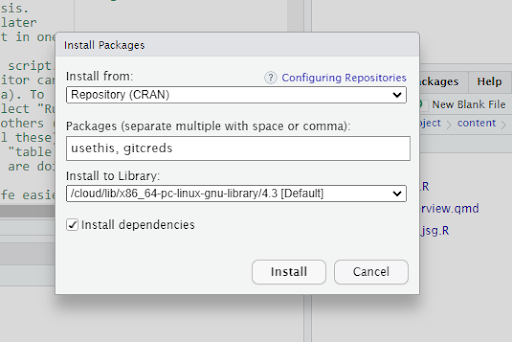 Biostatistics - Downloading tools and using github